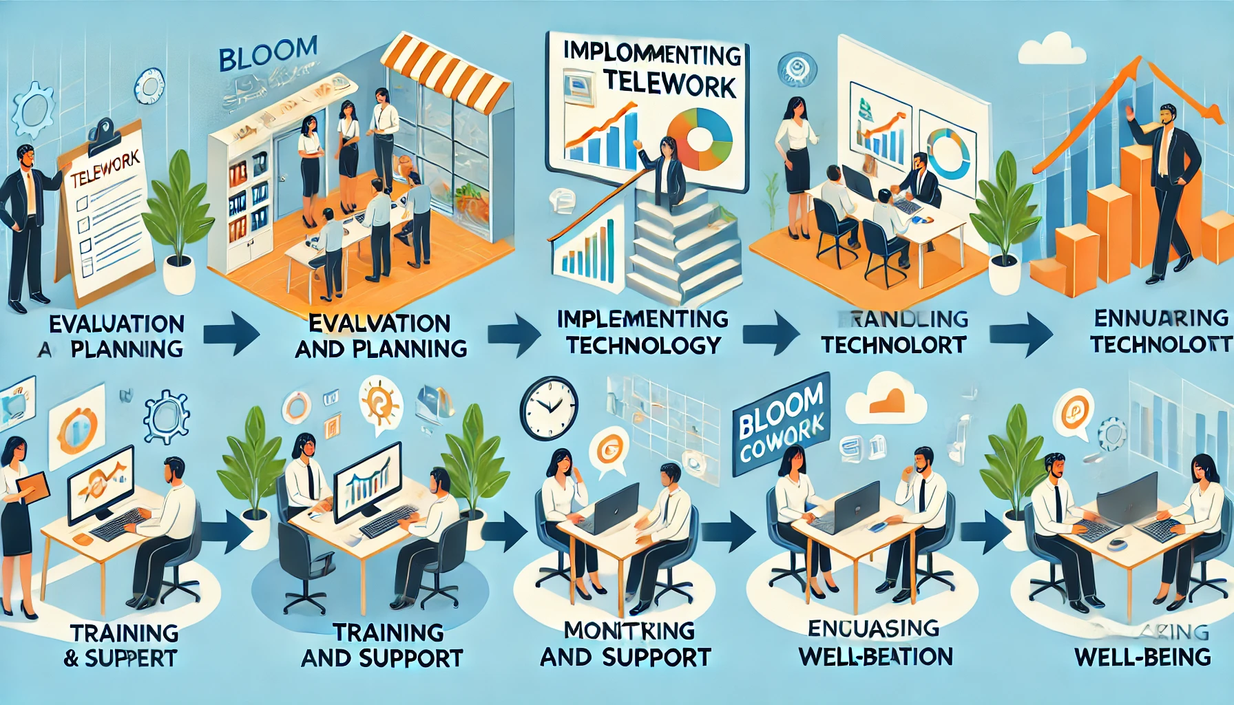 Les 5 étapes Pour Installer Le Télétravail Dans Son Entreprise - Bloom ...